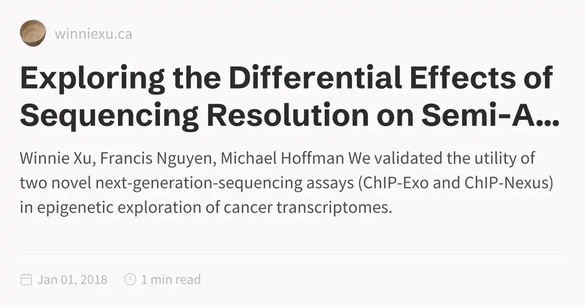 Exploring the Differential Effects of Sequencing Resolution on Semi ...